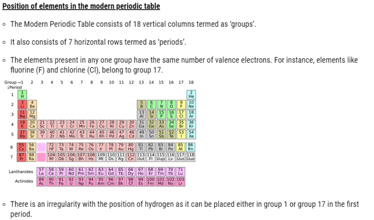 Class 11 Chemistry Classification of Elements - Wisdom TechSavvy Academy